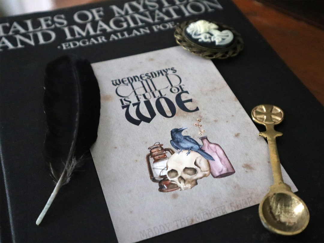 WEDNESDAY ADDAMS POSTCARD Printable, Wednesday Addams Printable ...