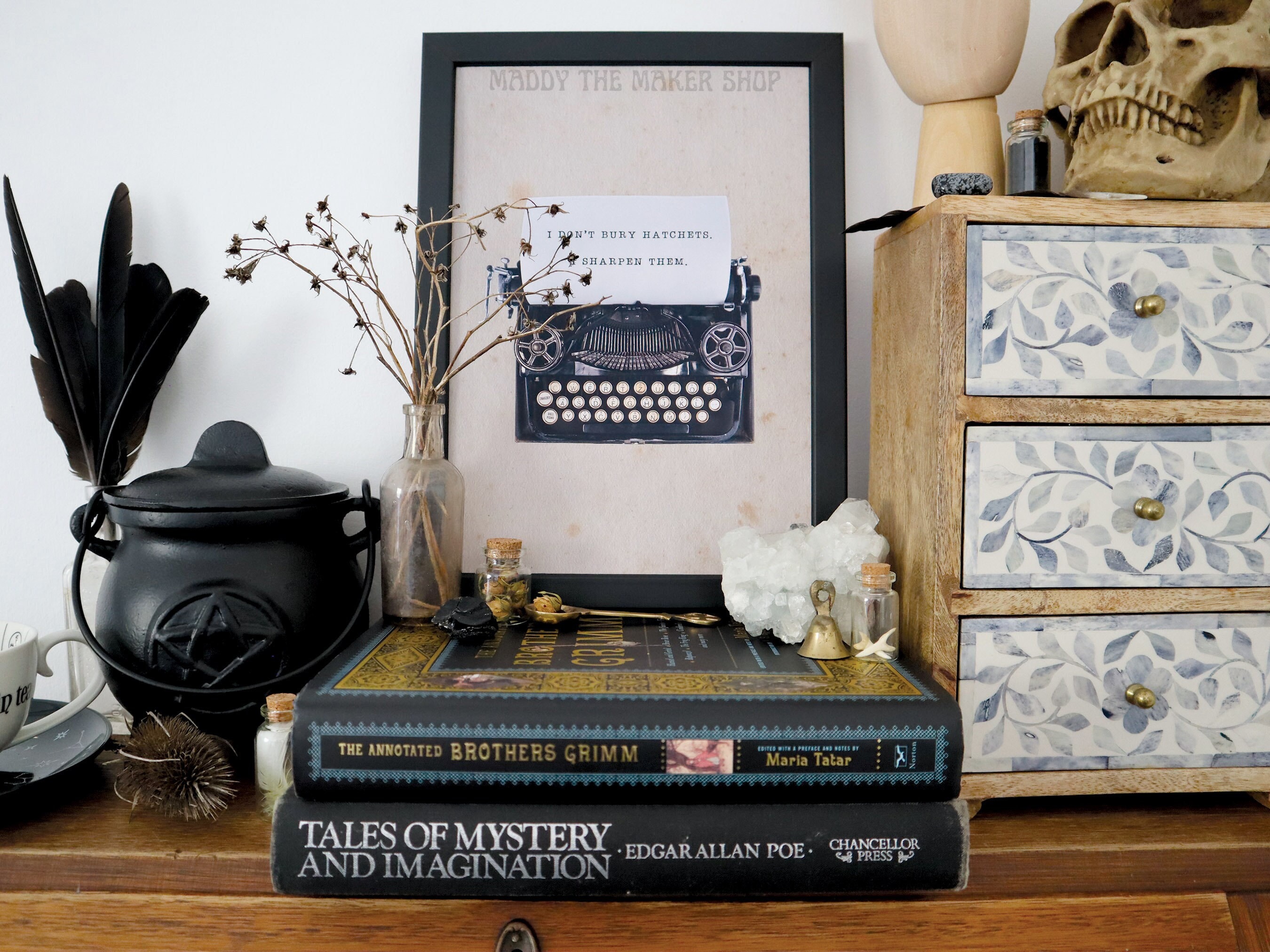 WEDNESDAY ADDAMS TYPEWRITER Poster Printable, Wednesday Addams Poster ...