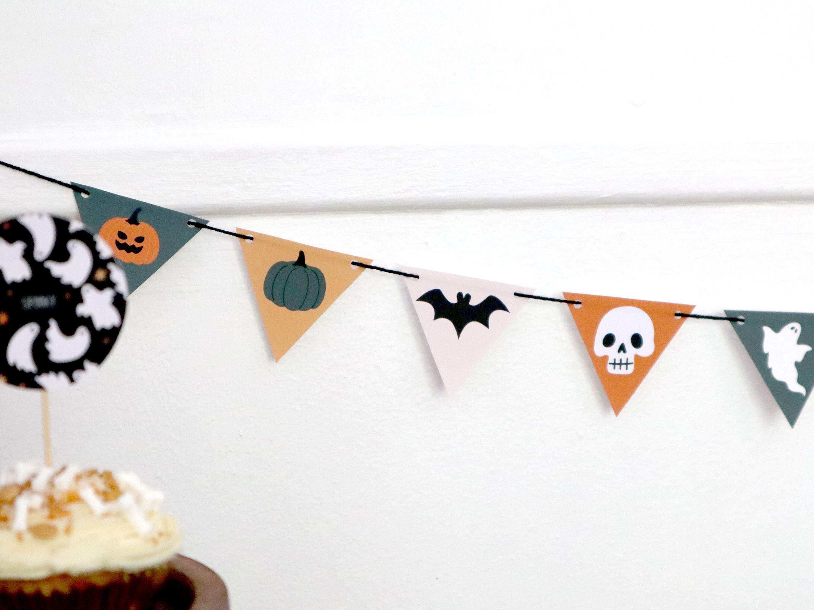 MODERN HALLOWEEN MINI Bunting Printable Halloween Triangle - Etsy