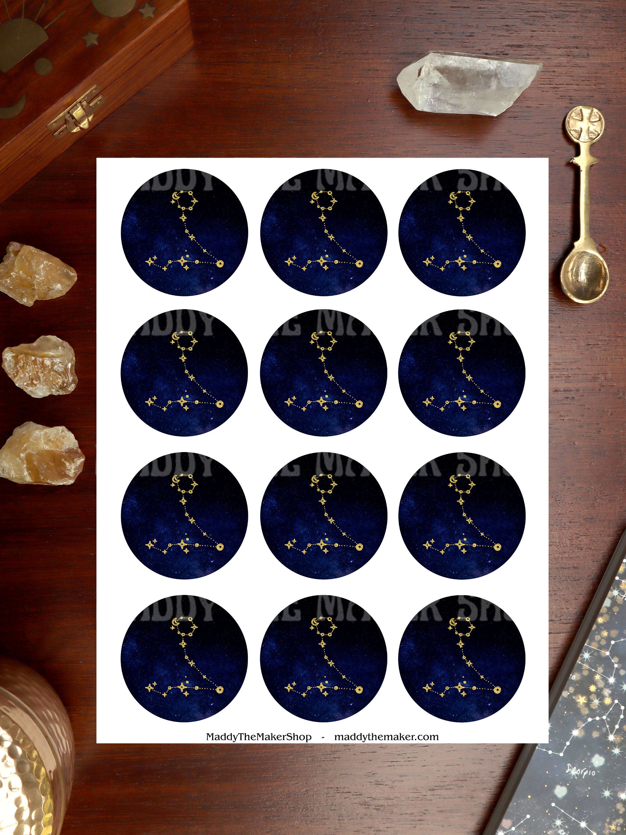 PISCES CUPCAKE TOPPER Printable, Zodiac Cupcake Topper Printable ...