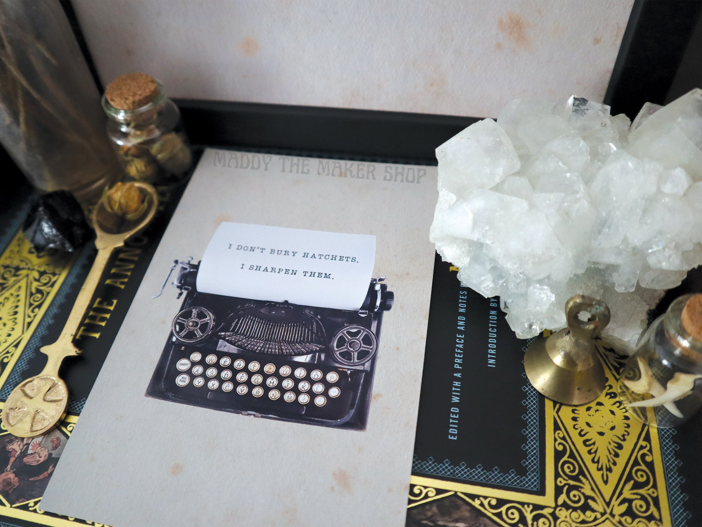 WEDNESDAY ADDAMS TYPEWRITER Postcard Printable, Wednesday Addams ...