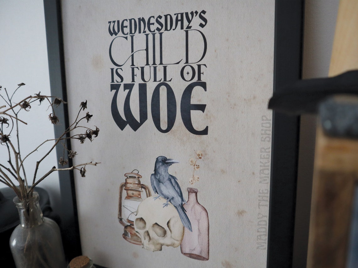 WEDNESDAY ADDAMS POSTER Printable Wednesday Addams Printable - Etsy