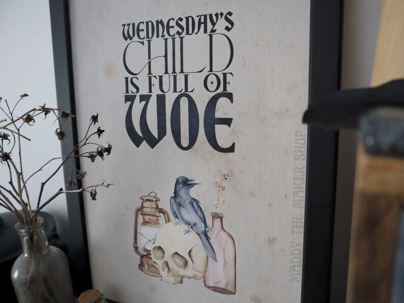 WEDNESDAY ADDAMS POSTER Printable Wednesday Addams Printable - Etsy