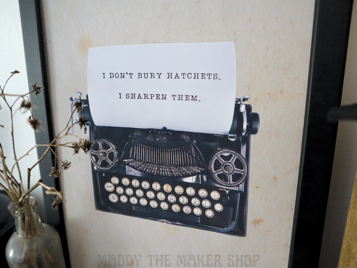 WEDNESDAY ADDAMS TYPEWRITER Poster Printable, Wednesday Addams Poster ...