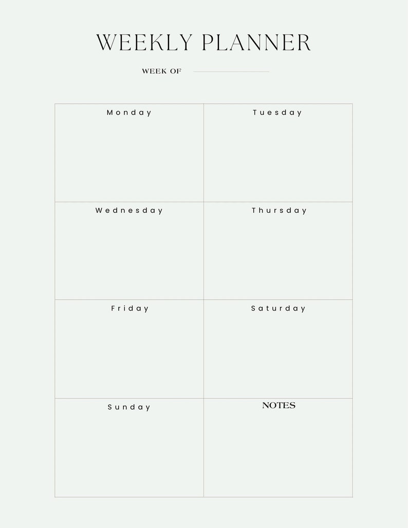 Digital Weekly Planner - Etsy