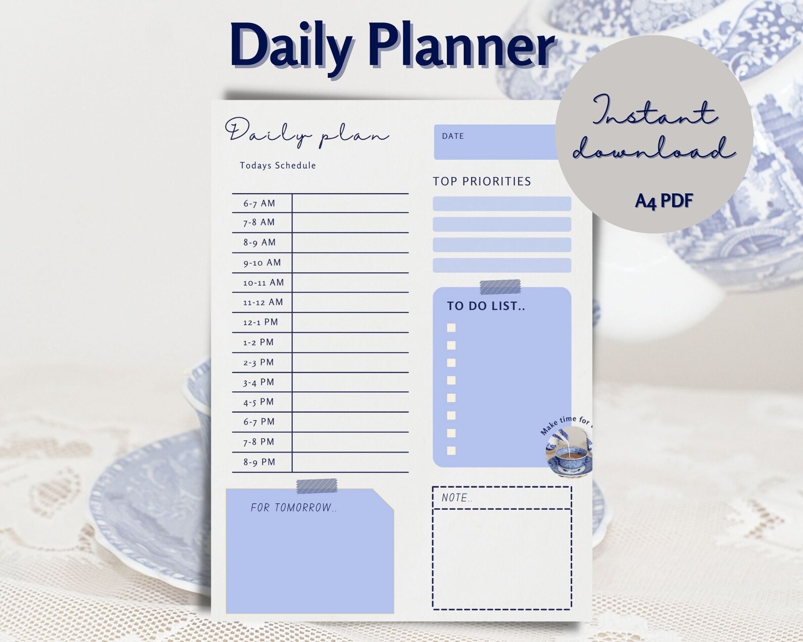 Digital Planner Template. Self Care. Printable. Productivity PDF. A4 ...
