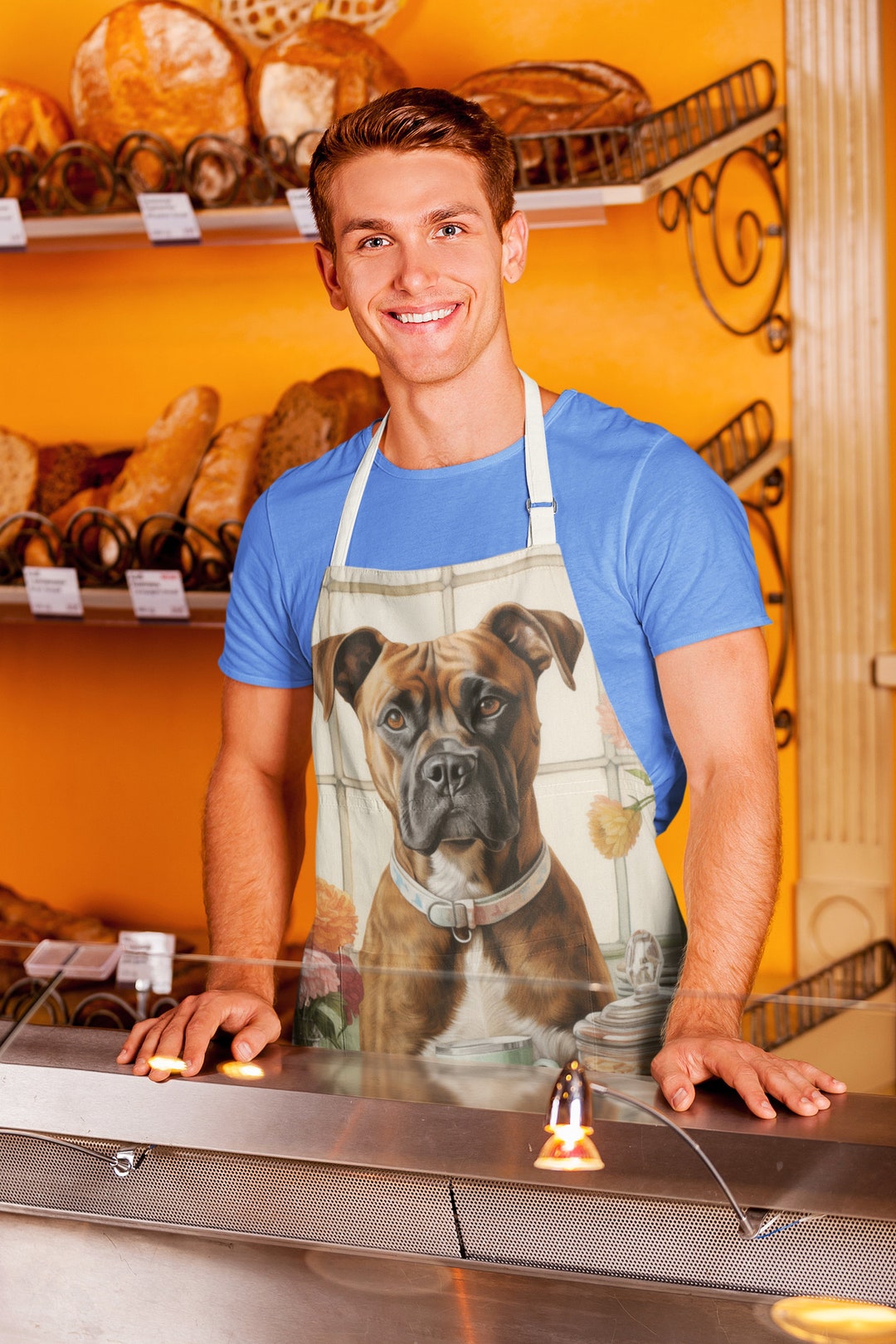 Boxer Dog Chef Apron | Pet Parent Gifts | Dog Mom | Kitchen Accessories ...