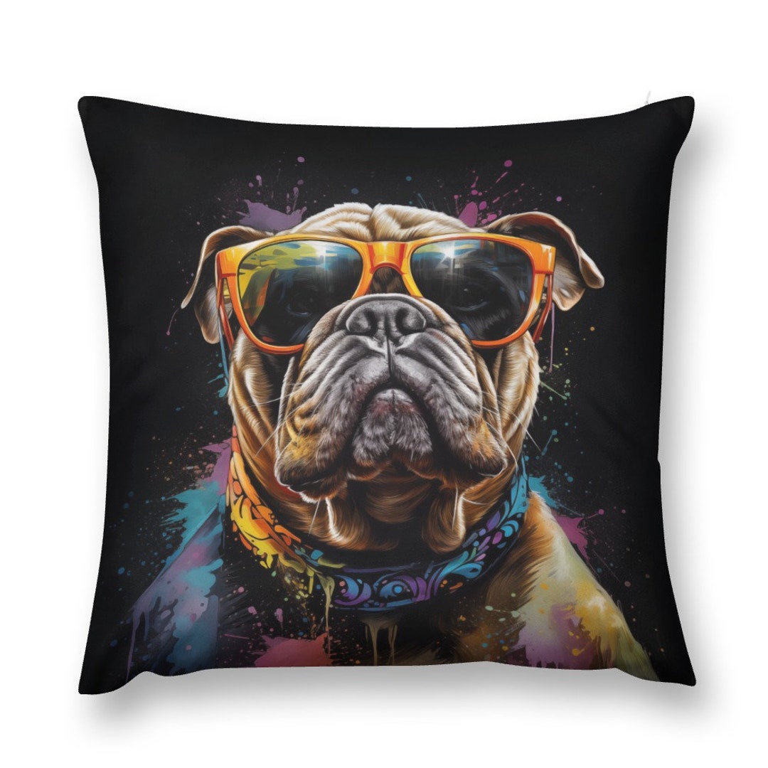 Spray Paint Modern Art Bulldog | Dog With Sunglasses | Urban Dog ...