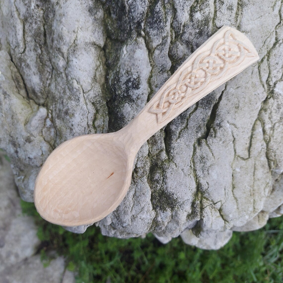 Viking Spoon , Hand Carved Wooden Spoon Early Medieval Norse ...