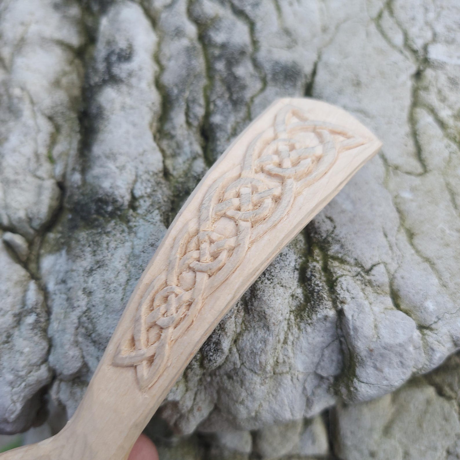 Viking Spoon , Hand Carved Wooden Spoon Early Medieval Norse ...