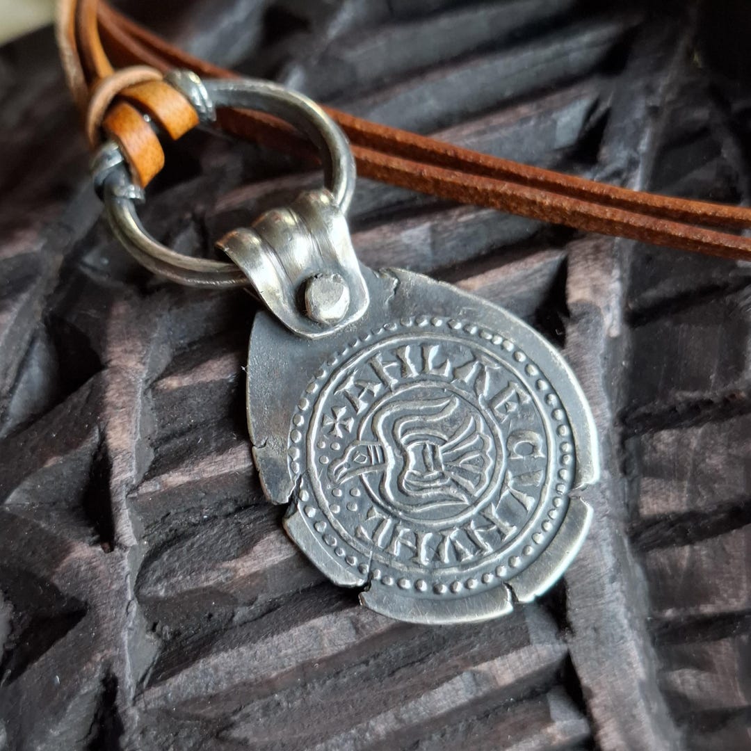 Sterling Silver Viking Raven Penny Hammered Coin Replica Pendant: York ...