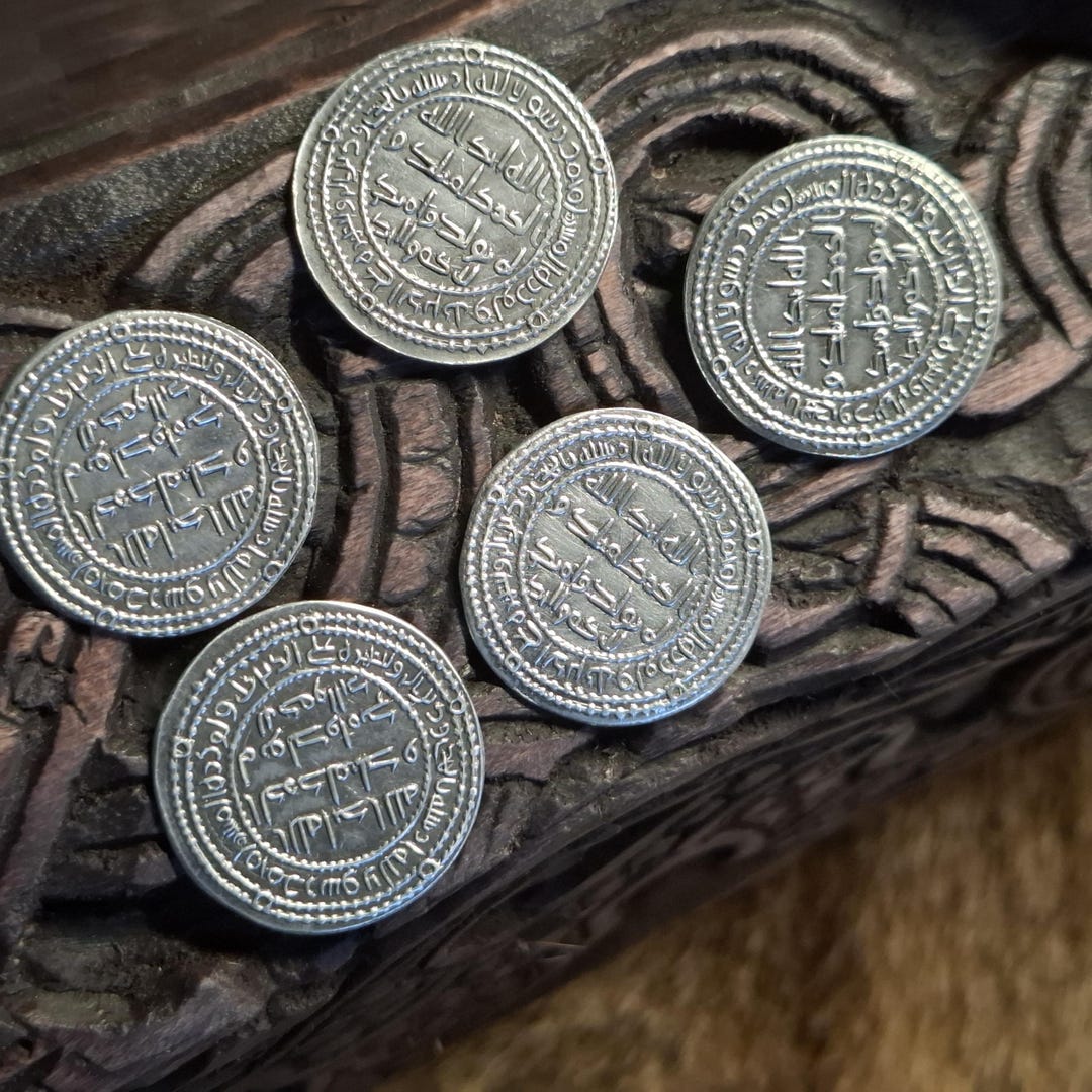 Set of Five Viking Dirham Birka Coins Replicas Hand Struck Pewter ...