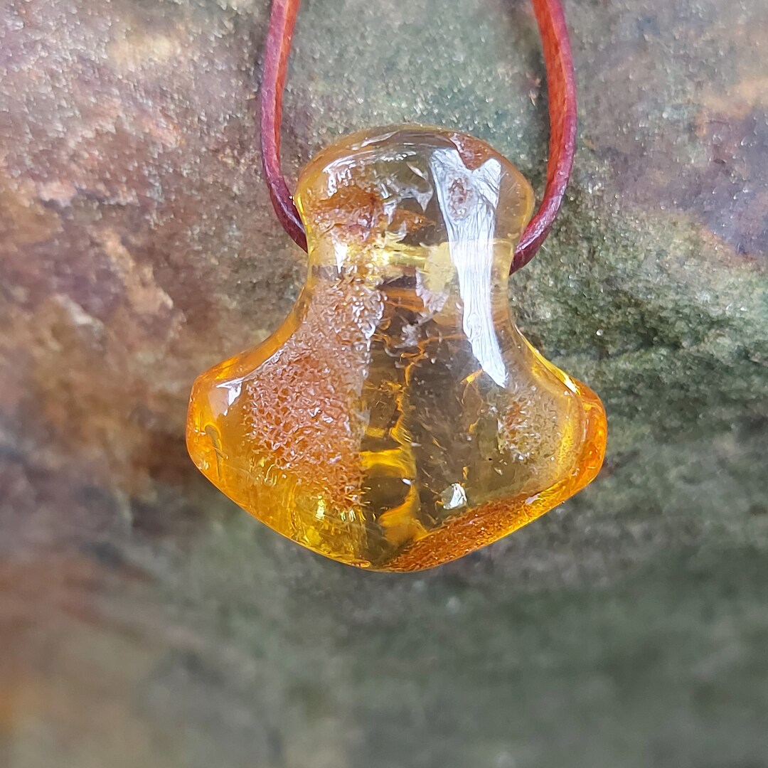 Baltic Amber Viking God Thor's Hammer Pendant , Pegan Mjolnir Amulet - Etsy