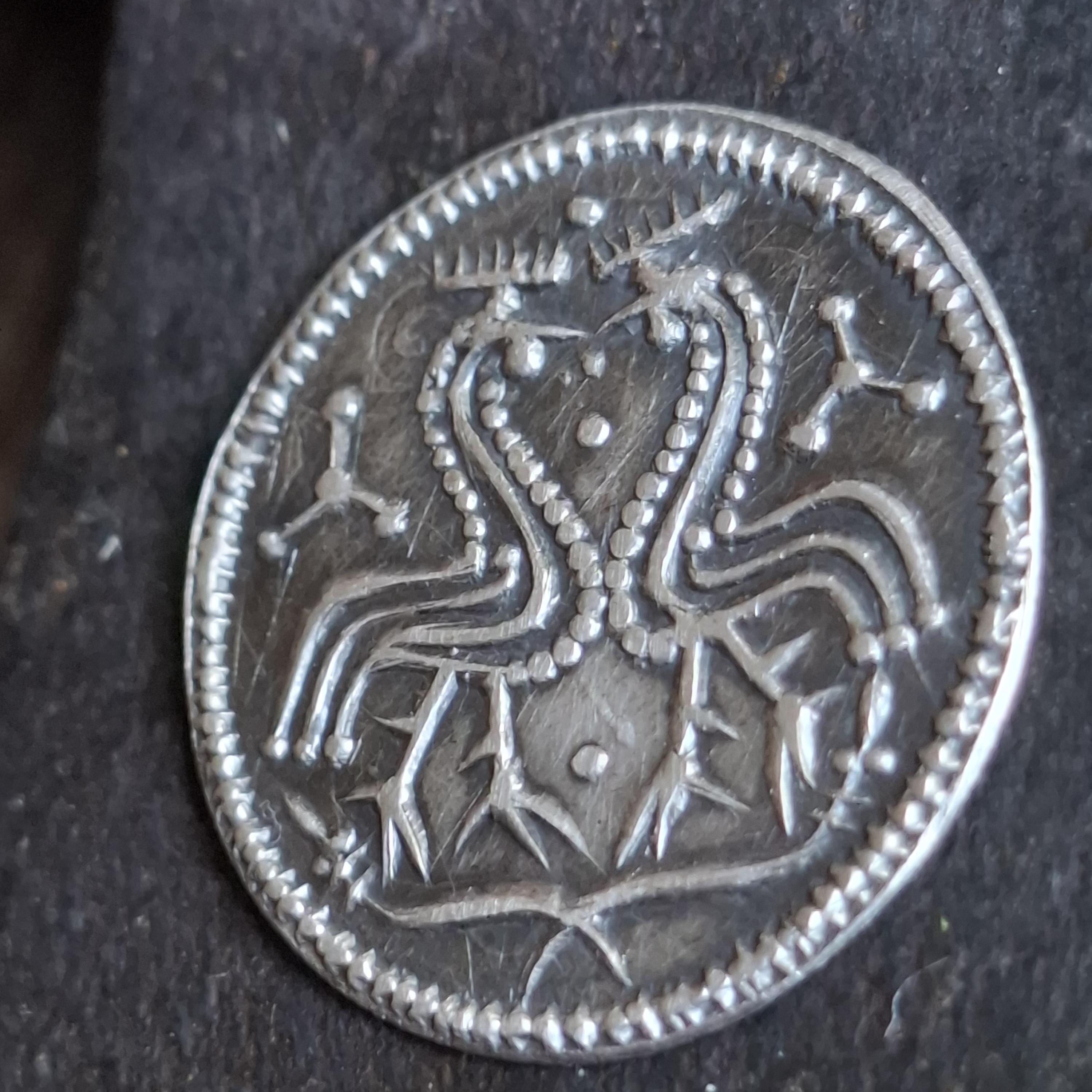 Fine Silver Viking Ship Coin Replica, Hand Stamped Rooster Motif - Etsy