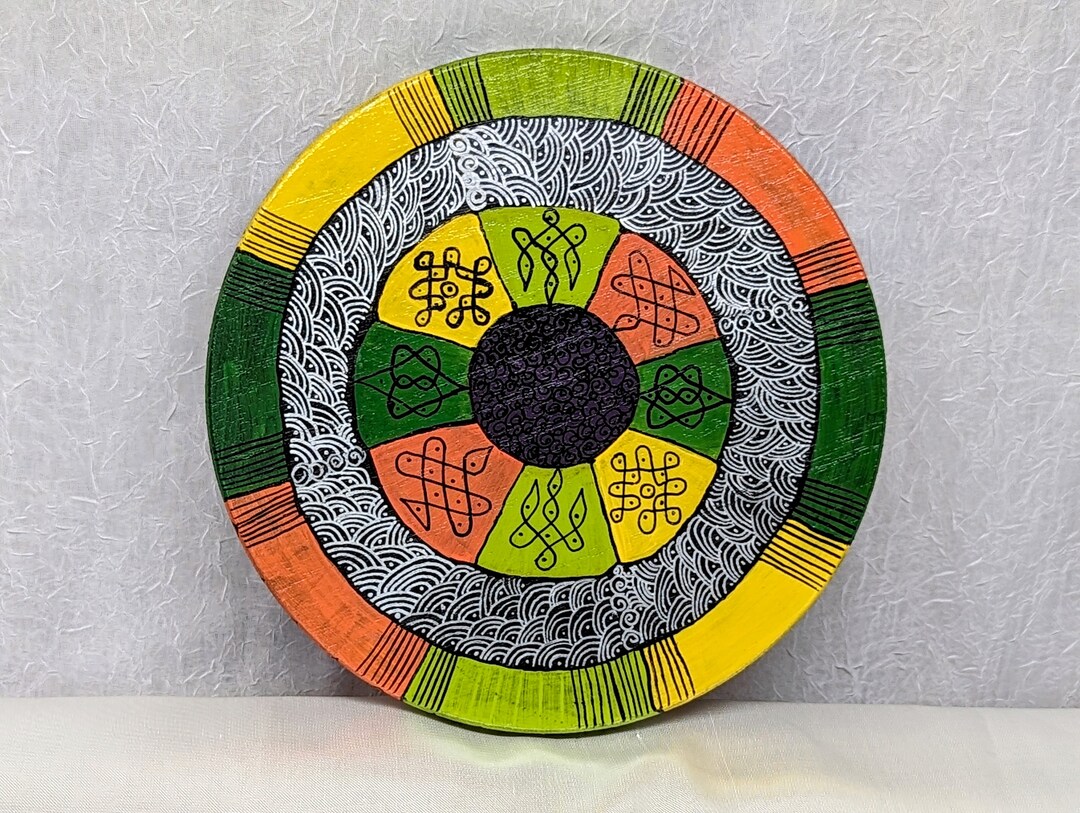 Kolam Design Rotatable Peeta/ Stools for Decoration - Etsy