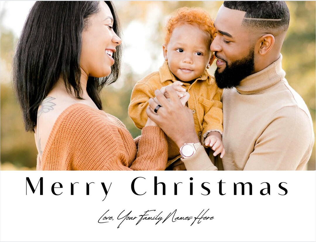 Editable Family Christmas Card Template - Etsy