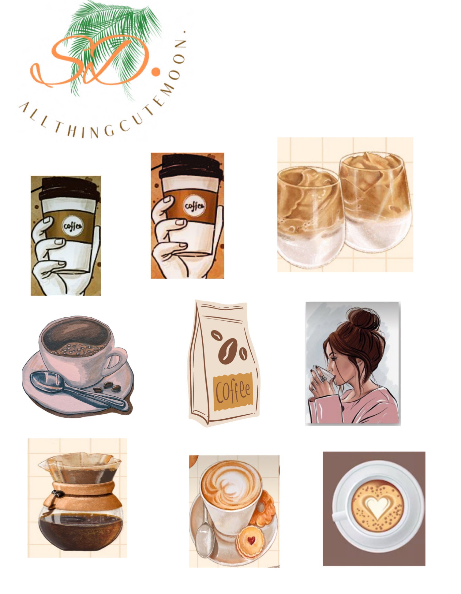 Coffee Lovers Sticker Pack/ Goodnotes Stickers/ Planner Stickers - Etsy