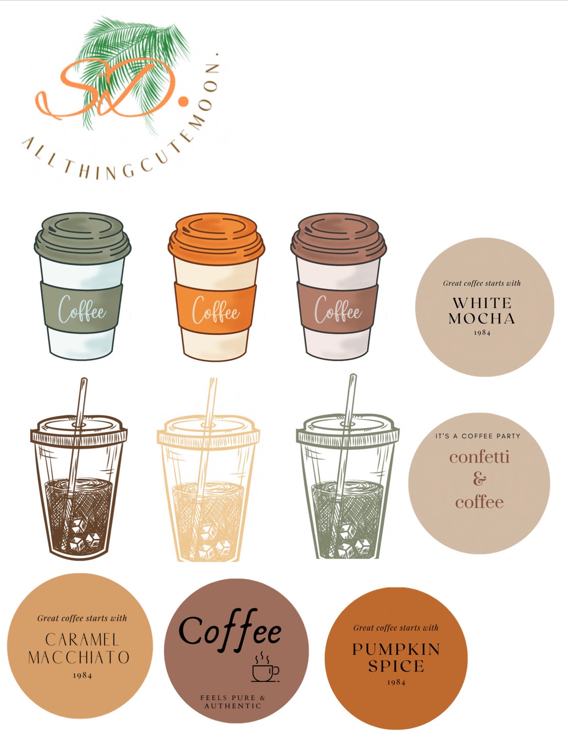 Coffee Lovers Sticker Pack/ Goodnotes Stickers/ Planner Stickers - Etsy