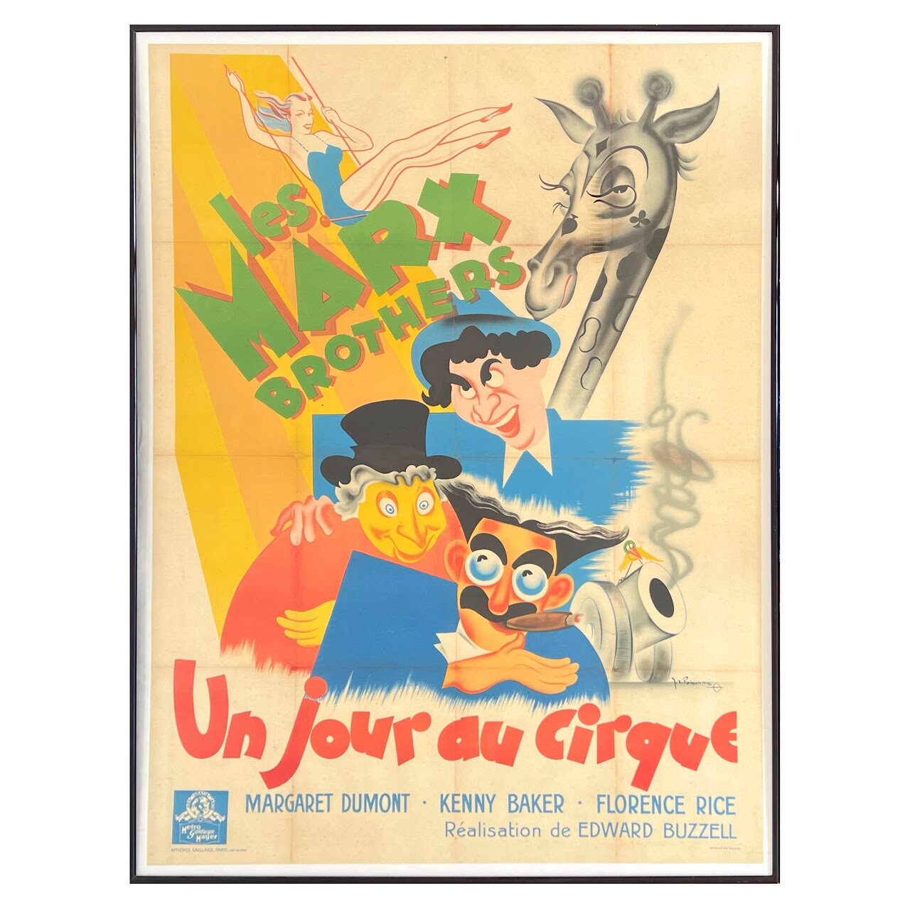 HUGE Original French Theater Poster for the Marx Brothers 'at the ...