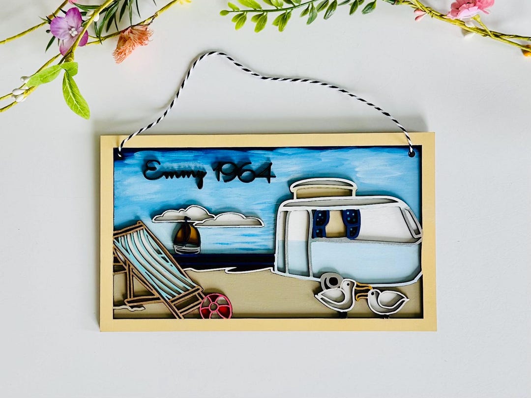 Personalised Eriba Caravan Sign, Seaside Retro Caravan Plaque,family ...