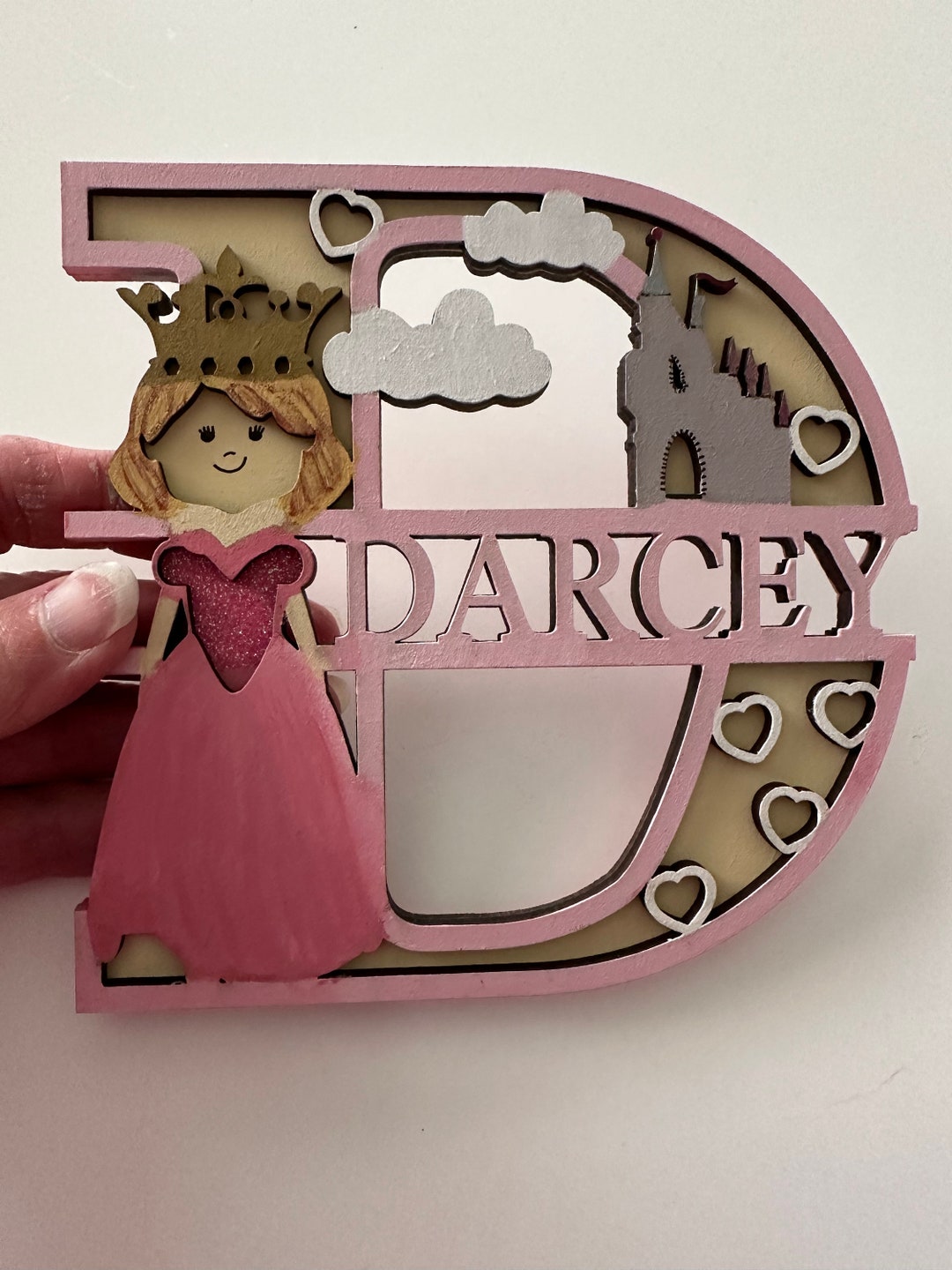 Personalised Pink Princess Door Sign, Child Castle Bedroom Plaque ...