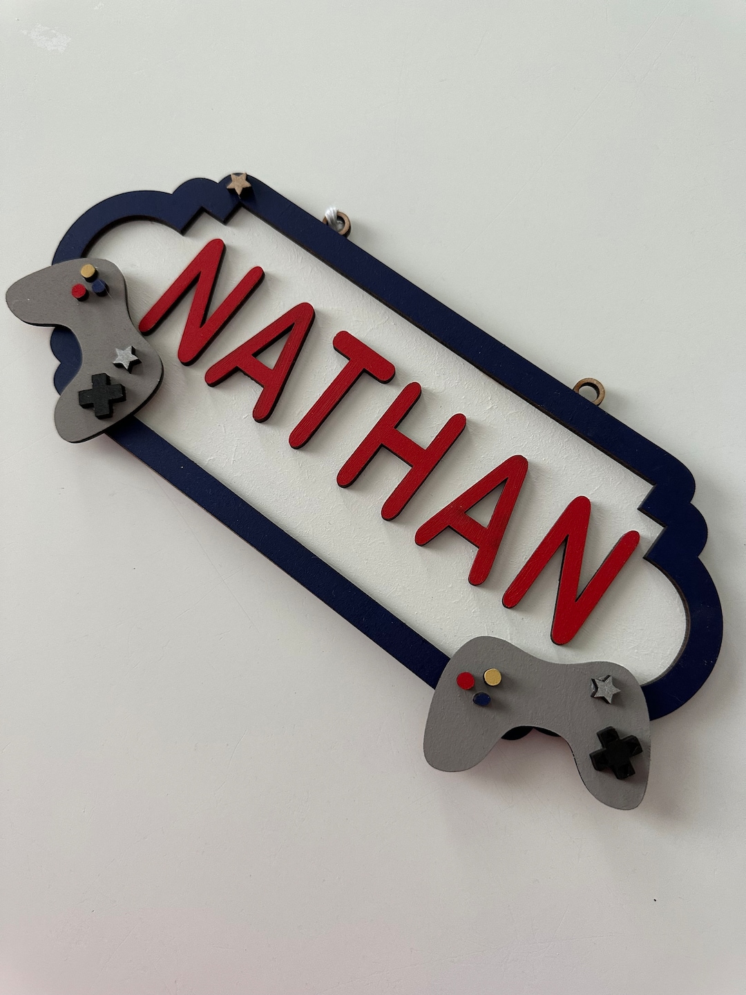 Boys Gamer Door Sign, Teenagers Bedroom Wall Art , Personalised Remote ...