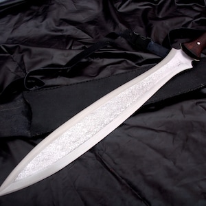 21 Inches Long Blade Celtic Leaf Sword-forged in Nepal-tempered-sharpen-functional-heat Treated ...