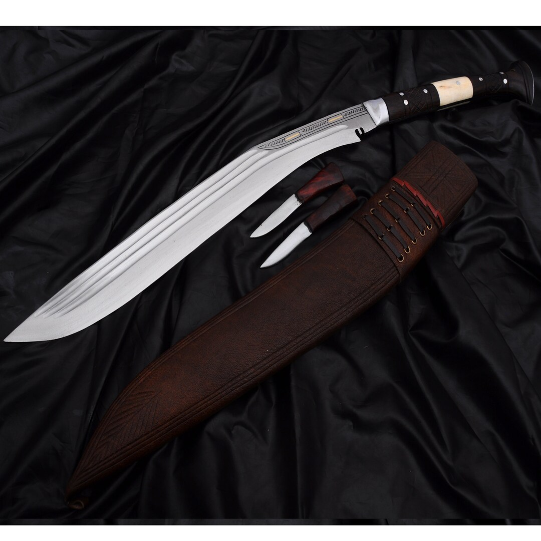 18 Inches Long Blade Large Slim Kukri-khukuri Sword-machete-heat ...