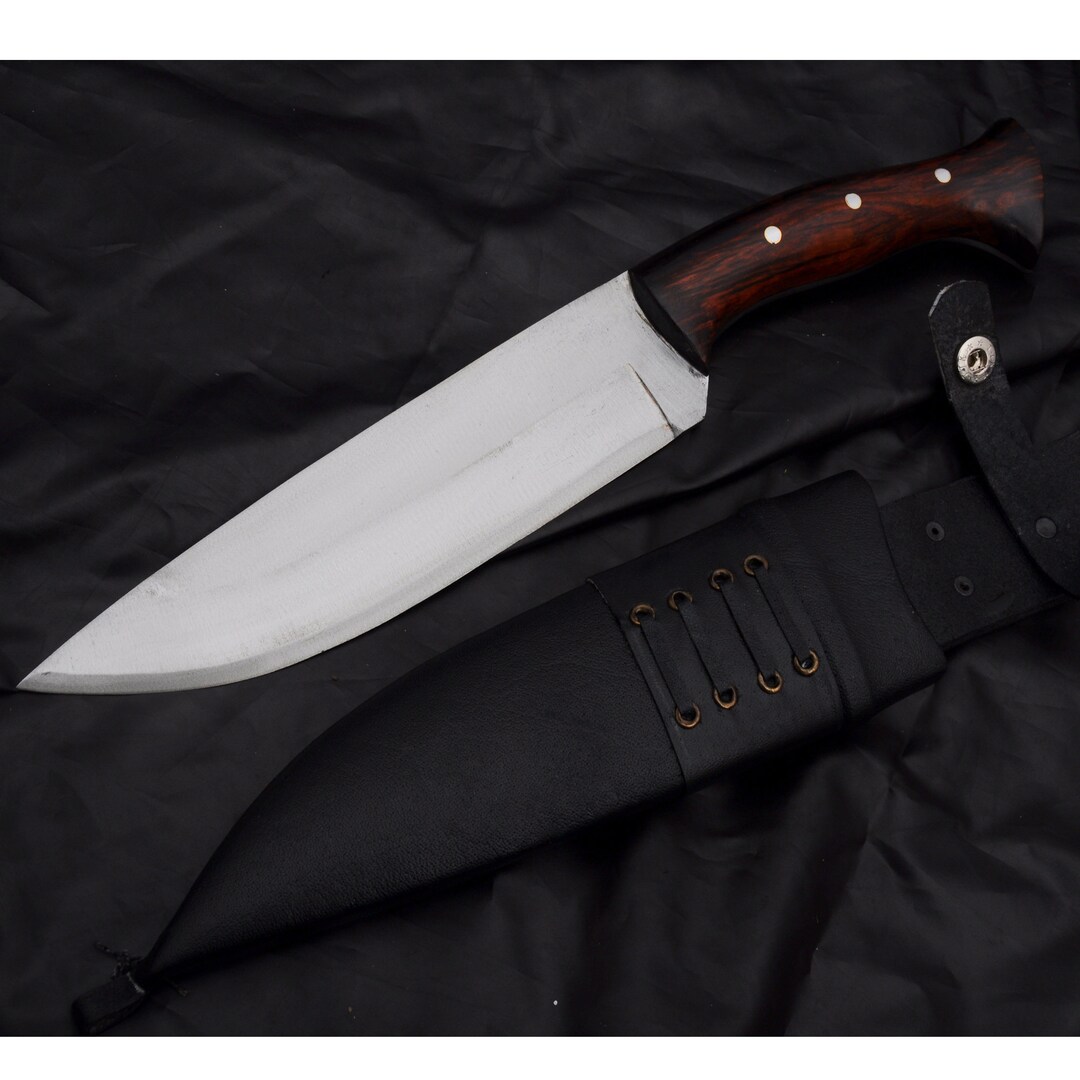 9 Inches Long Blade Bowie-forged Knife-hunting and Camping Knife-knives ...