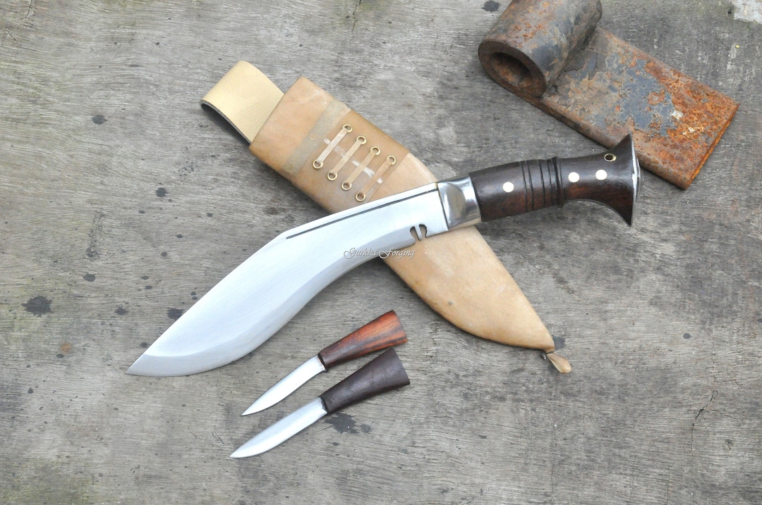 8 Inches Long Blade Forged Kukri Knife-khukuri-hand Forged From Leaf ...