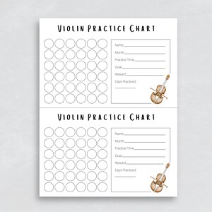 Violin Practice Chart | Violin Practice for Kids | Violin Teacher ...