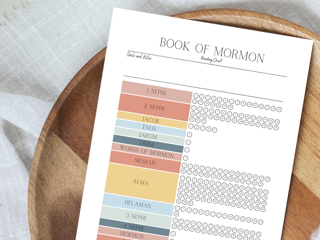 Book of Mormon Reading Chart | LDS Bofm Tracker | LDS Reading Guide ...