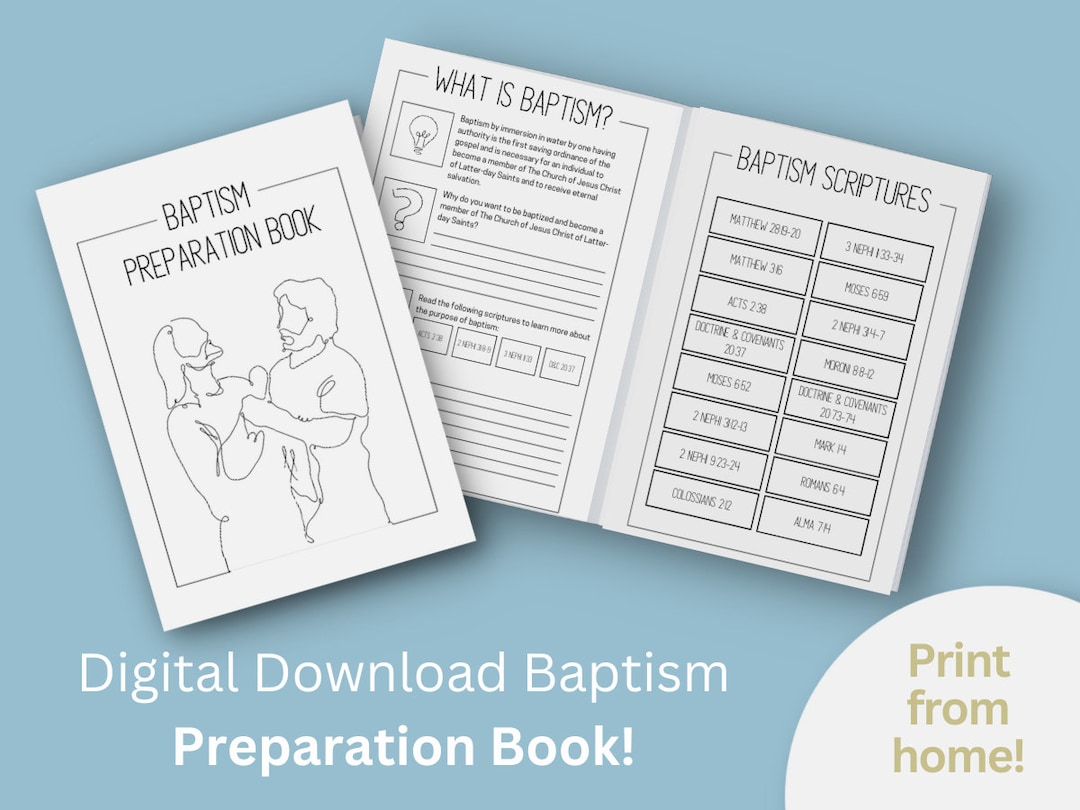 Baptism Activity Book | Black&white Baptism Booklet | Great to Be 8 ...