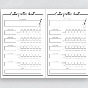 Guitar Practice Chart | Guitar Practice for Kids | Guitar Teacher ...