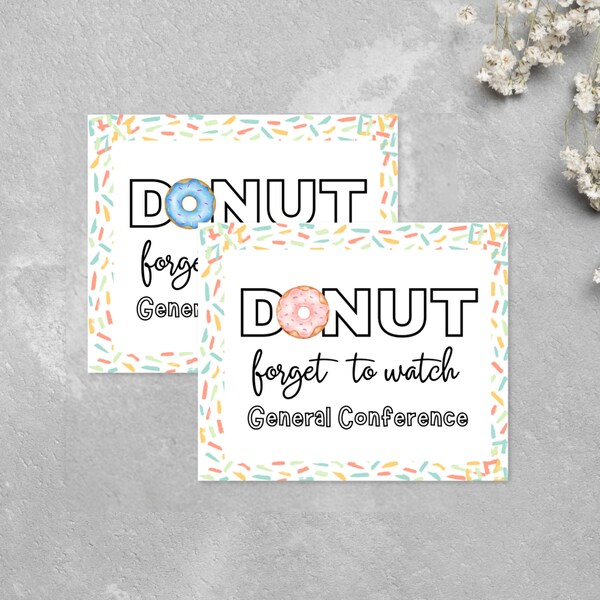 General Conference Treat Tag - Etsy