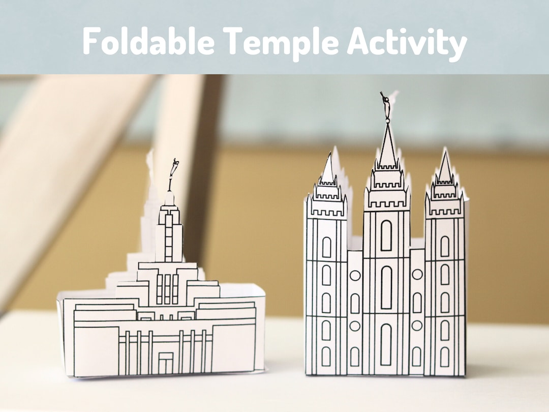LDS Temple Cutout Activity | Build a Temple | Primary Activity | LDS ...