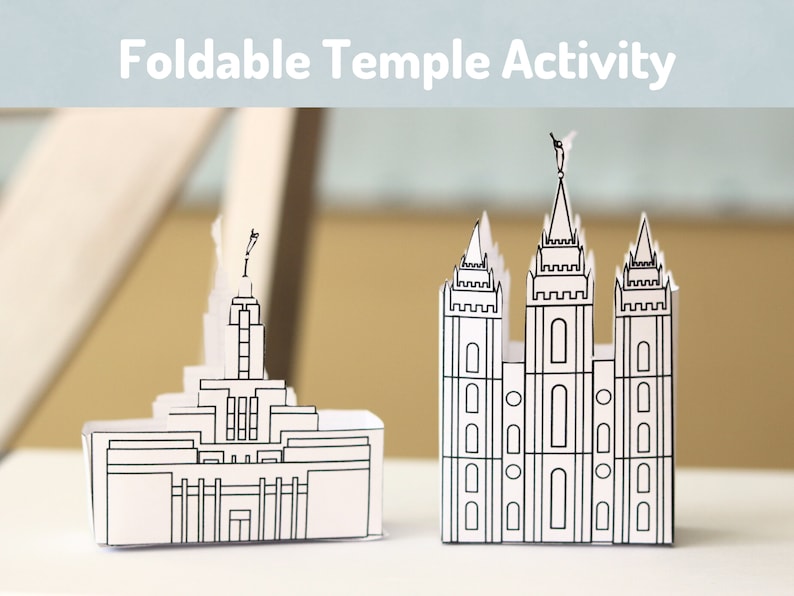 LDS Temple Cutout Activity | Build a Temple | Primary Activity | LDS ...