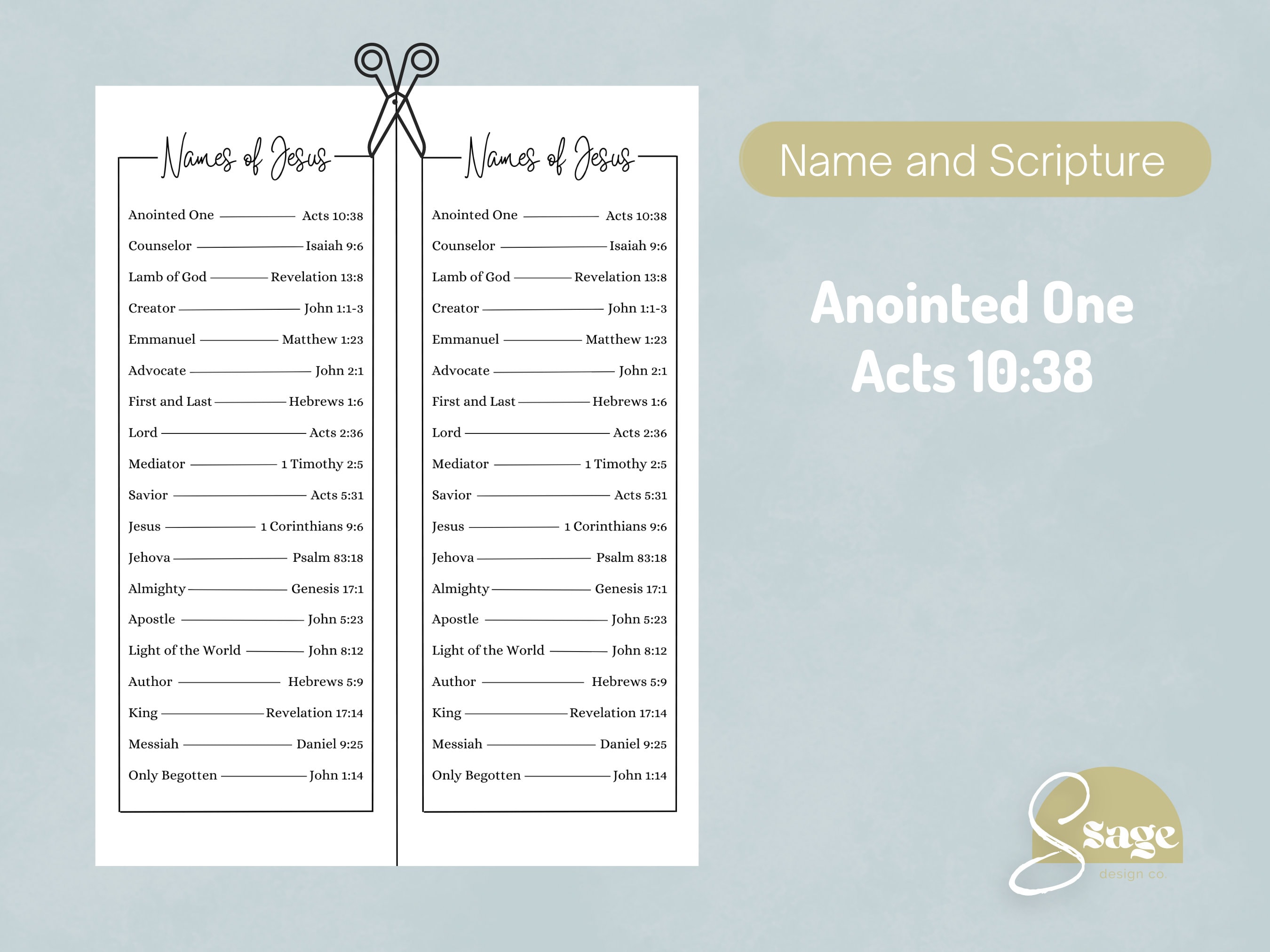 Names of Christ Worksheet | Names of Christ Bible Lesson | Names of ...