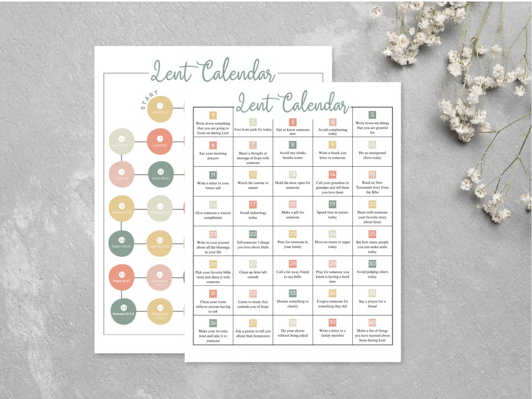 Lent and Holy Week Scripture and Service Calendar | Lent Daily ...