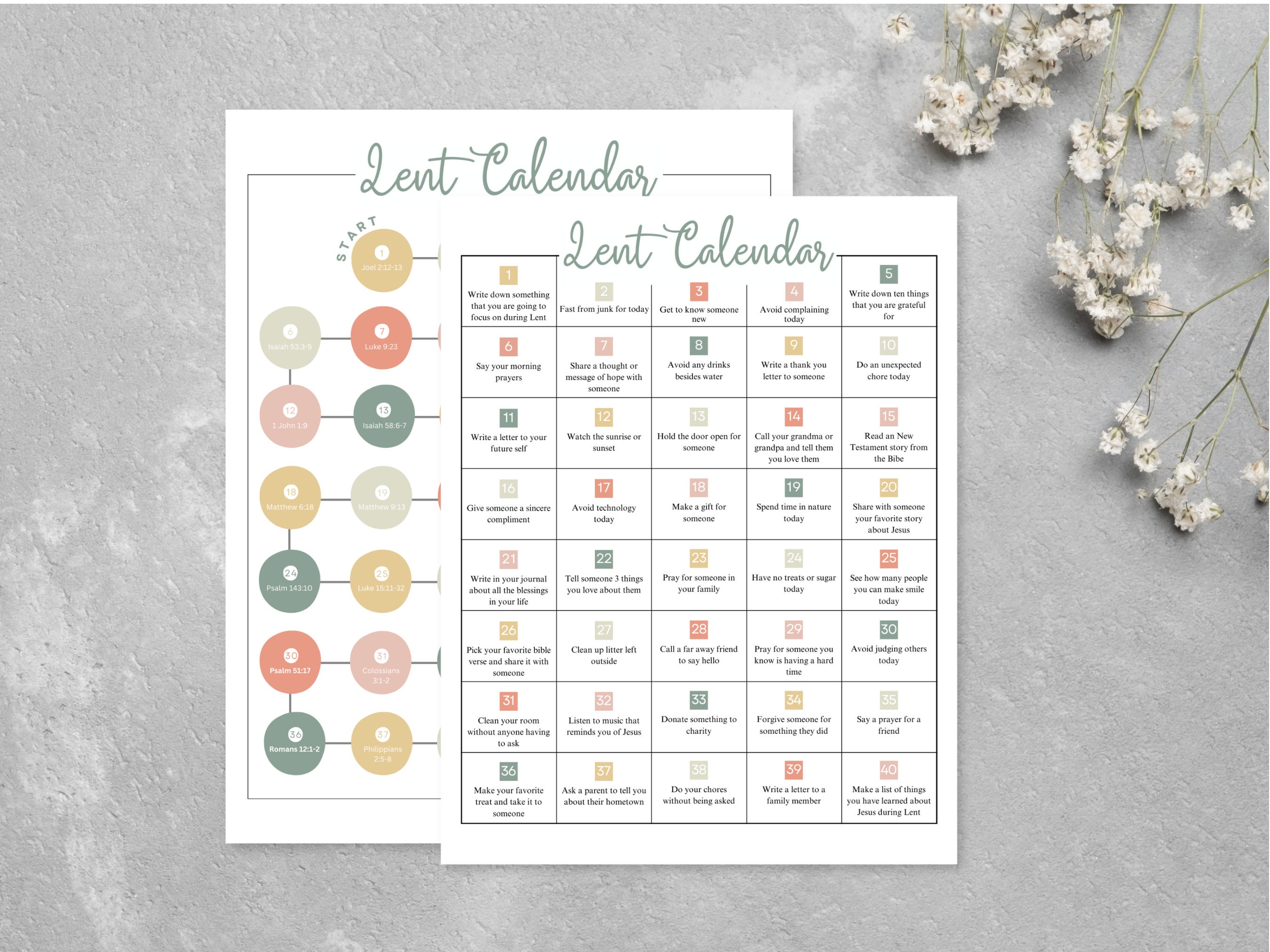 Lent and Holy Week Scripture and Service Calendar | Lent Daily ...