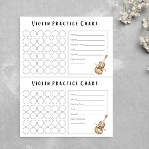 Violin Practice Chart Violin Practice for Kids Violin Teacher Violin ...