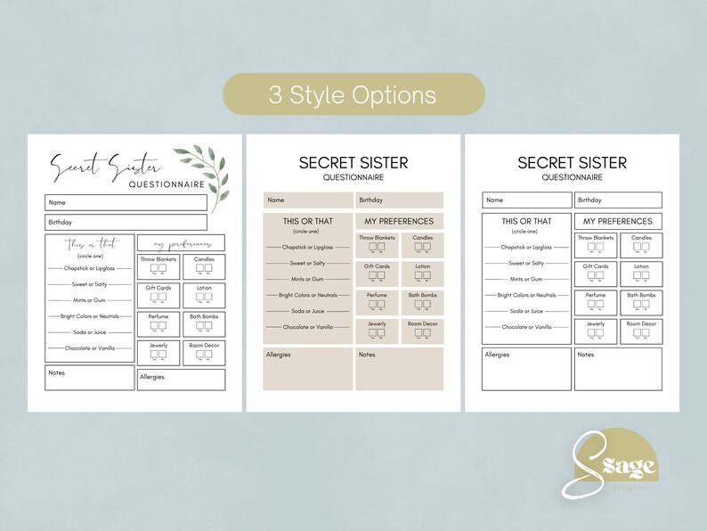 Secret Sister Girls Camp Questionnaire | YW Girls Camp | YW Activity ...