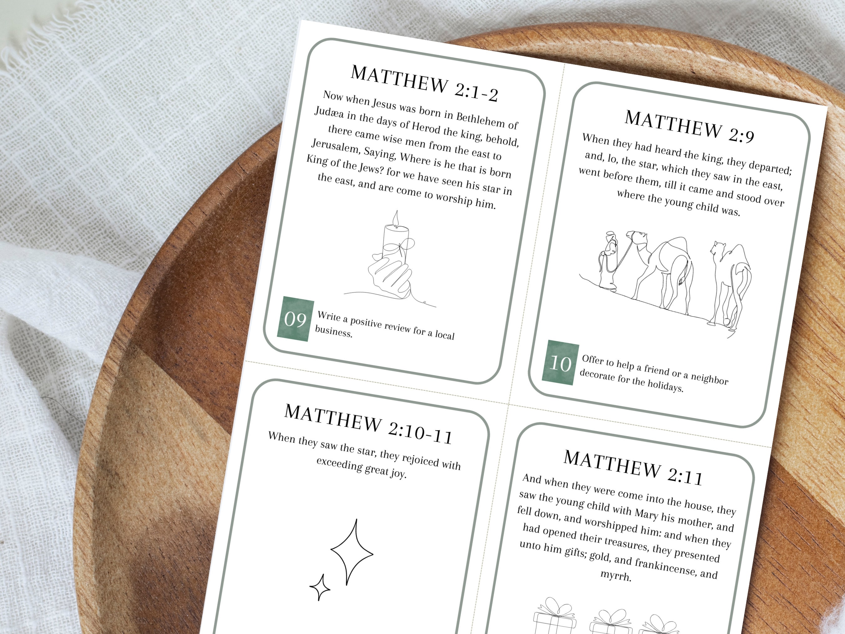 Christmas Advent Calendar Bible Verse Christmas Spirit - Etsy