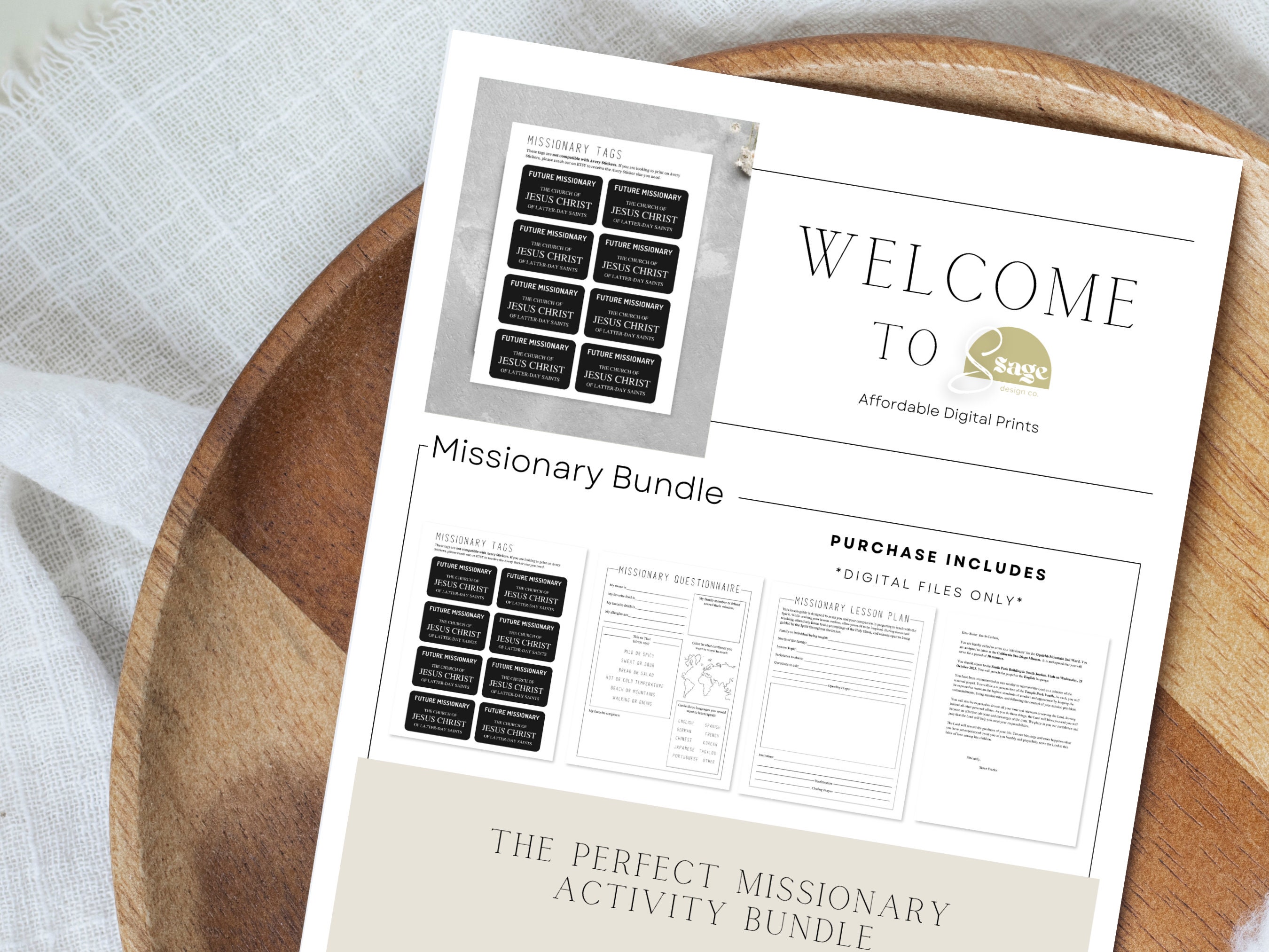 LDS Mini Mission Bundle | LDS Missionary Name Tags | LDS Mission Call ...
