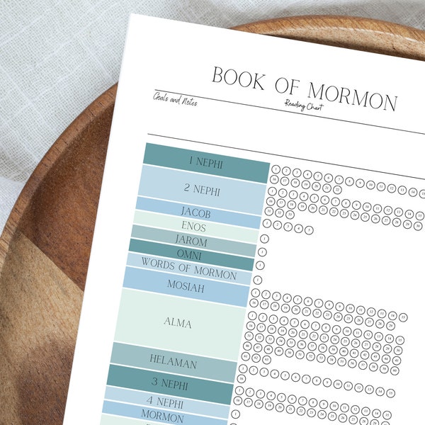 Book of Mormon Reading Chart and Guide - Etsy