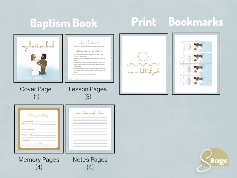 Baptism Book Bundle LDS | Baptism Book for 8 Year Olds | Baptism Book ...