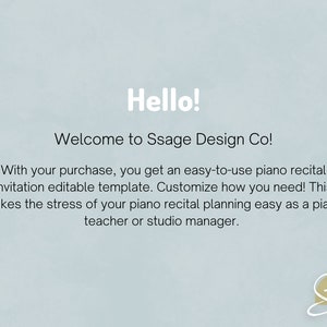 Piano Recital Editable Template Download Music Recital - Etsy