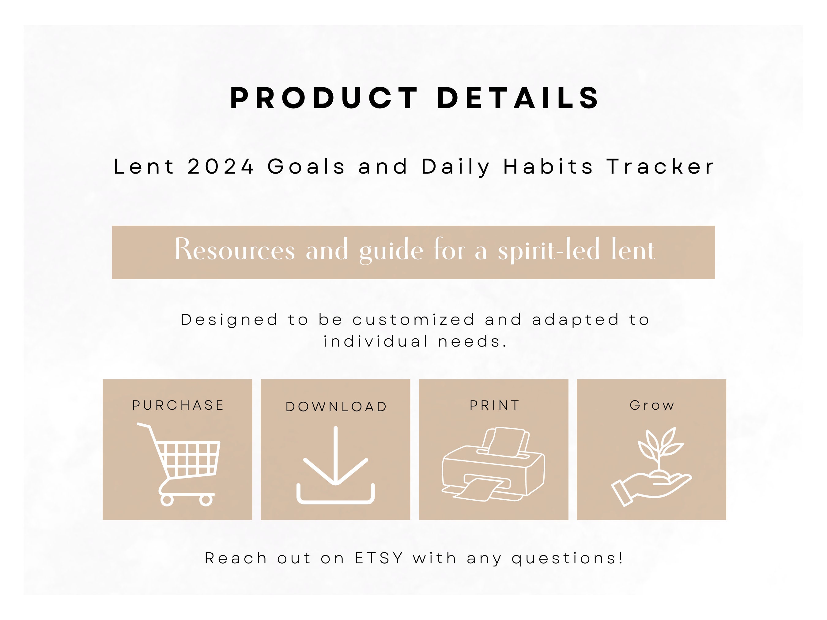 40 Days of Lent Goal Tracker 2024 | Daily Lent | Lenten Planner | 40 ...