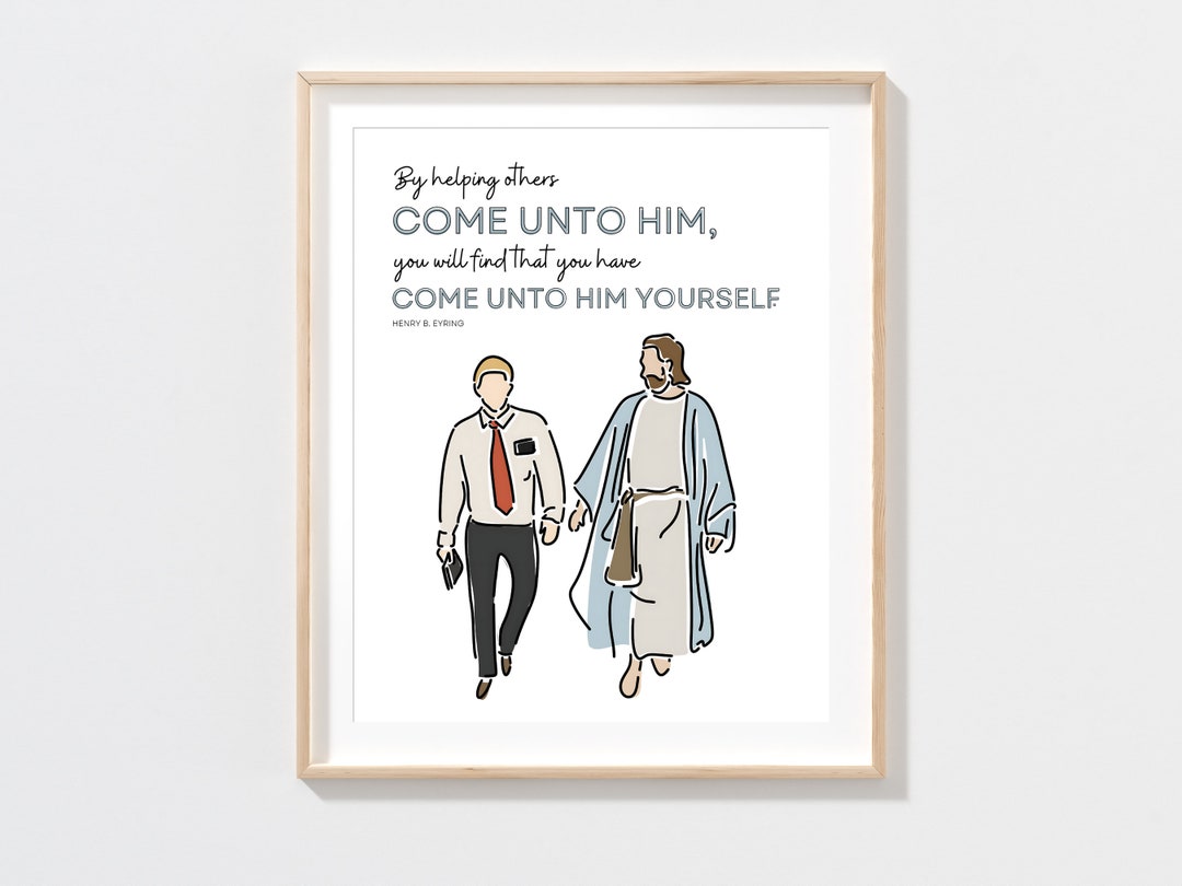 LDS Missionary With Christ Art | Missionary Quote | Missionary Gift ...
