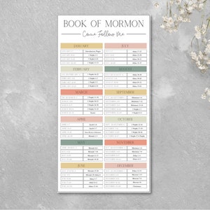 Come Follow Me Book of Mormon Reading Schedule Come Follow Me 2024 Come Follow Me LDS Bofm Come ...